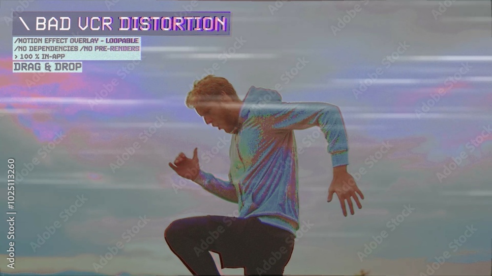 Modelo de Bad VCR Distortion Procedural Motion Effect: VHS, VCR, Retro ...