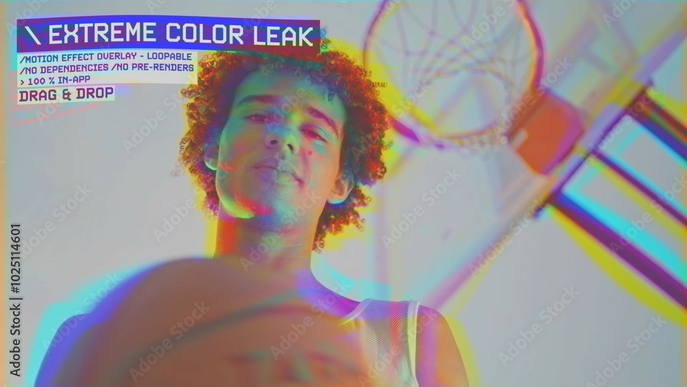 Extreme Color Leak Procedural Motion Effect: VHS, VCR, Retro CRT, Old ...