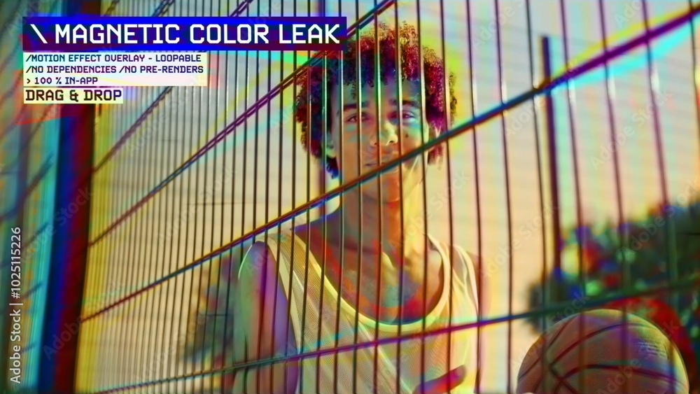 Magnetic Color Leak Procedural Motion Effect: VHS, VCR, Retro CRT, Old ...