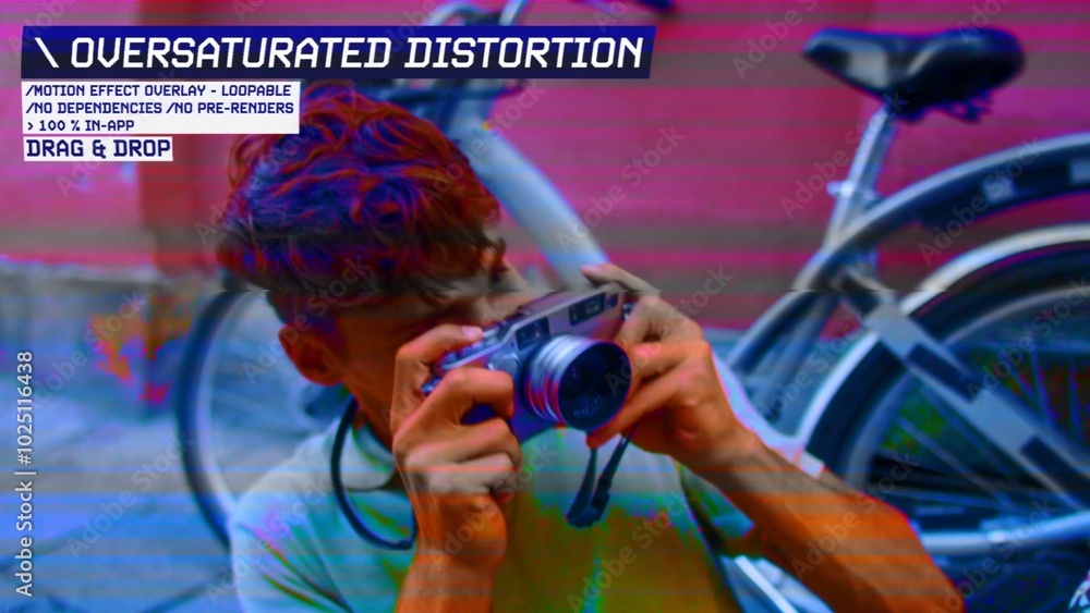 Oversaturated Distortion Procedural Motion Effect: VHS, VCR, Retro CRT ...