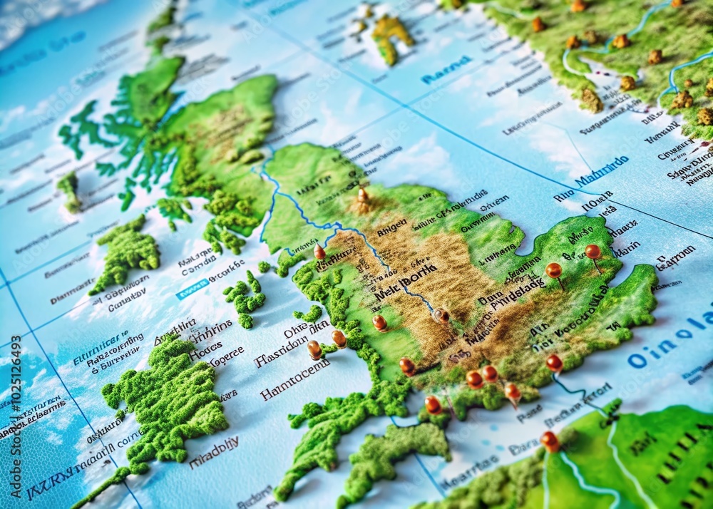 Detailed United Kingdom Map with Administrative Units, Airports, and ...