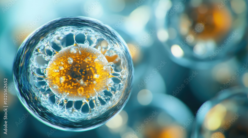 egg, scientific macro photo, sex cell, oocyte, ovulation, pregnancy ...