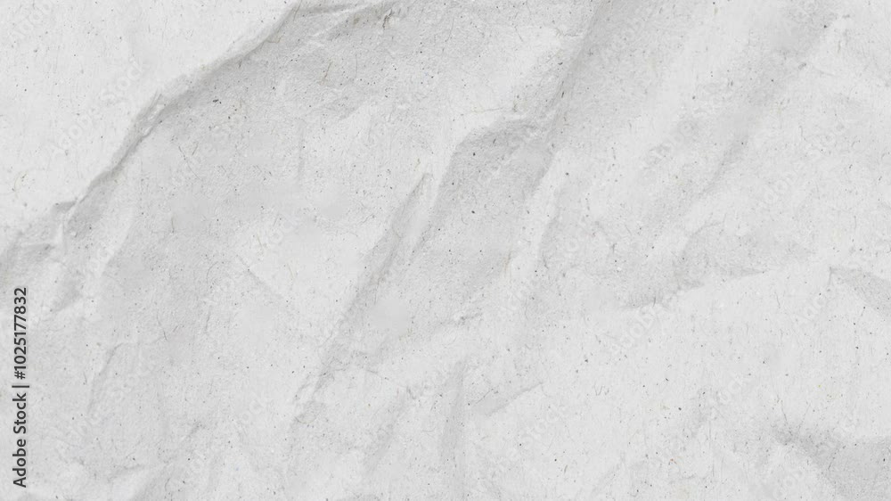 Animation of a white crumpled sheet of paper, looping video, paper ...