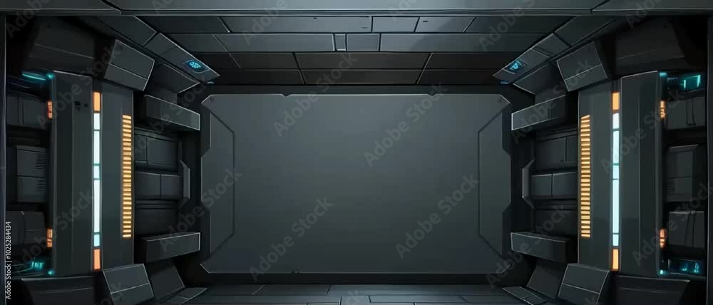 a simple realistic looking background of a military industrial setting ...