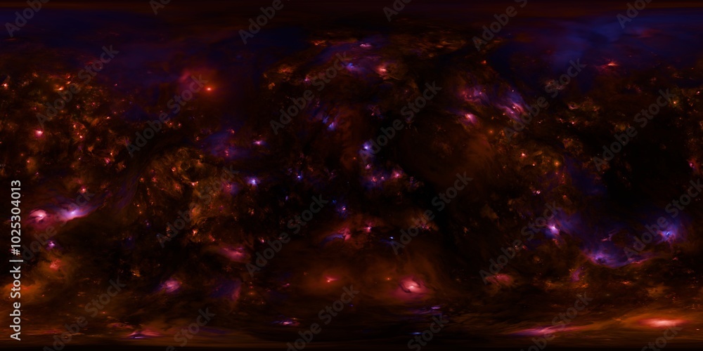 Seamless Red 12K HDRi Skybox of Cosmic Nebula and Stars in 360° - High ...