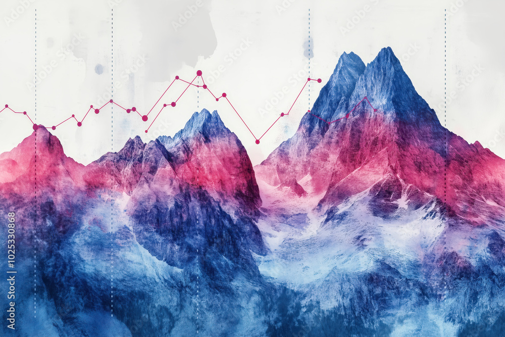 A graph illustrating the business cycle with peaks and troughs ...