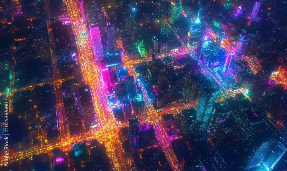Heatmap of a city's nightlife, with vibrant colors showing the most ...