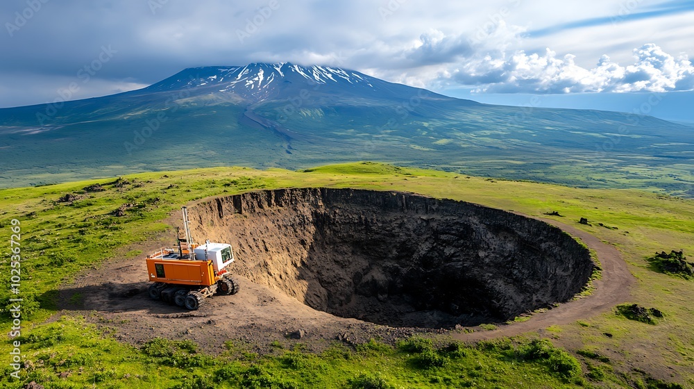 Volcano Surveillance Using Radar Technology: A volcanic landscape with ...
