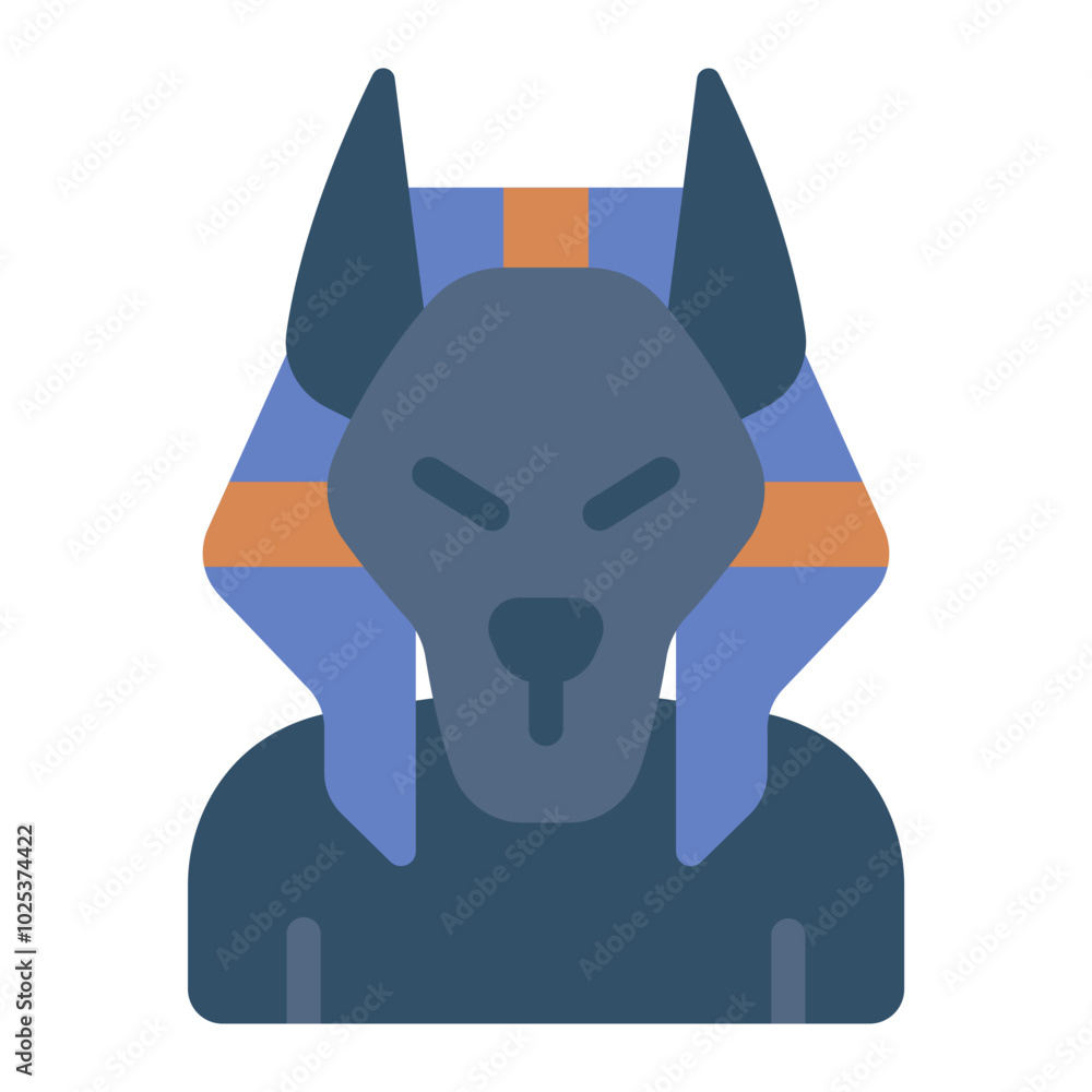 Anubis icon representing the Egyptian god of the underworld and ...