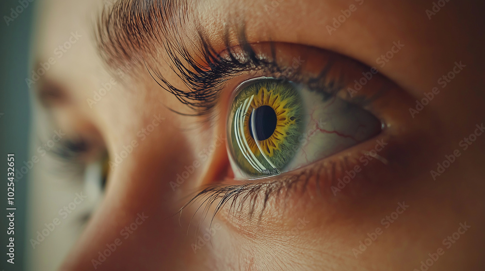 An eye chart with letters of various sizes, emphasizing the importance ...