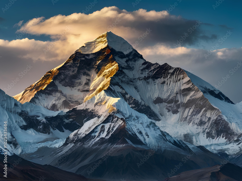 Mount Everest (Nepal/Tibet) – The pinnacle of the Himalayas, with its ...