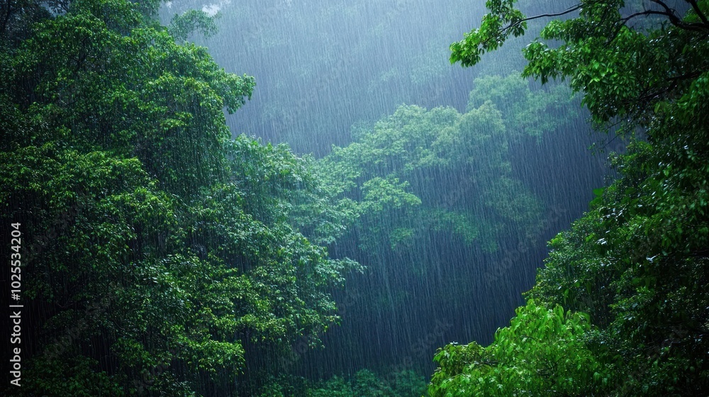 Rain incorporated into educational content about rainforest ecosystems ...