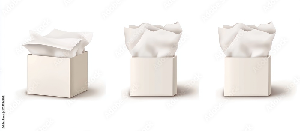 Design a 3D white box with a slide-out component for elegant product ...