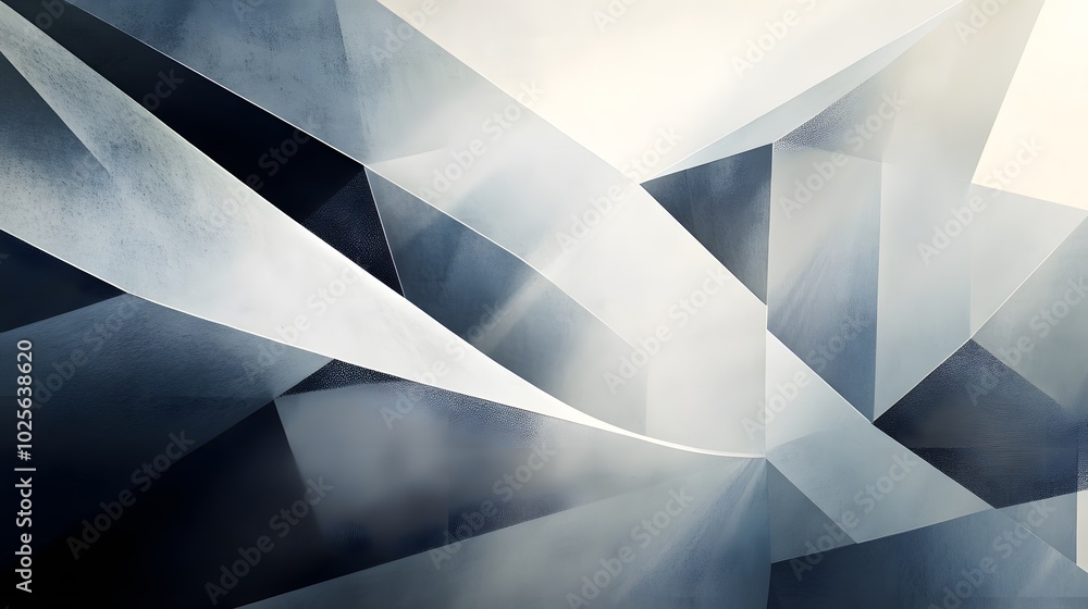 Soft-edged geometric forms: Simple geometric shapes with blurred or ...