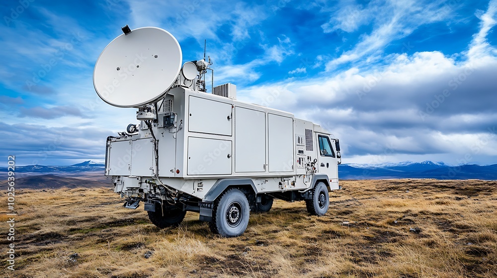 Mobile Disaster Warning Radar Vehicle: A specialized vehicle equipped ...