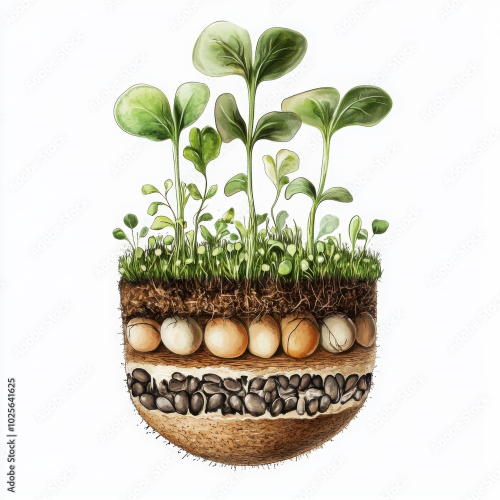 Seed germination cross-section time-lapse, botanical information ...
