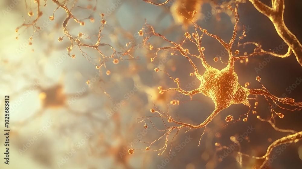 19. An animated view of the human nervous system with neurons and glial ...