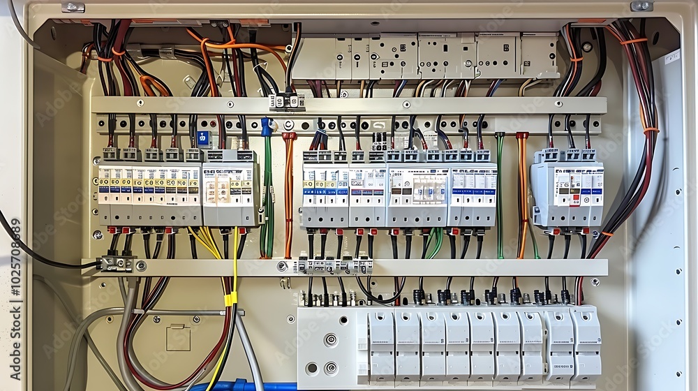 Connection of circuit breakers by means of mounting electrical wires in ...