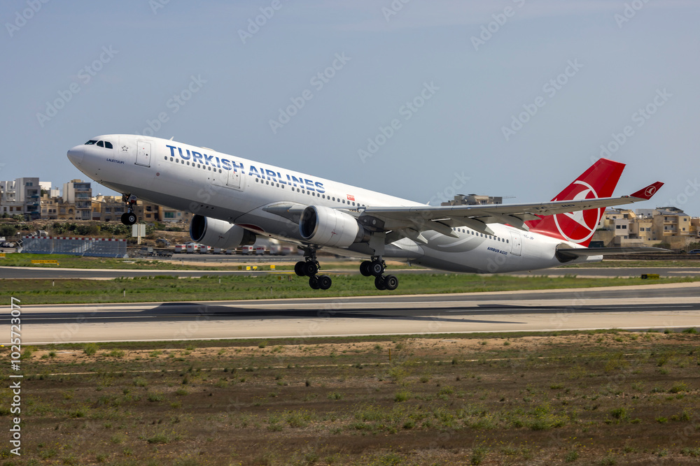 Luqa, Malta - October 11, 2024: Turkish Airlines Airbus A330-223 (REG ...