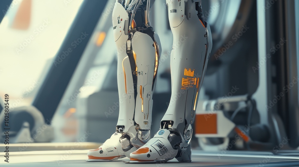 A futuristic medical advancements in prosthetics image, featuring ...