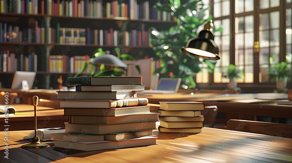 Books in a public library, reading and learning Stock Photo | Adobe Stock