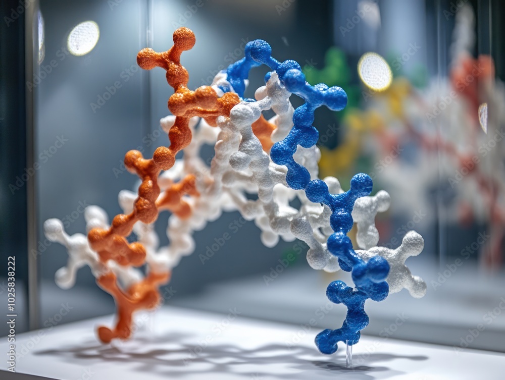 Photo & Art Print A protein structure model used in enzyme engineering ...