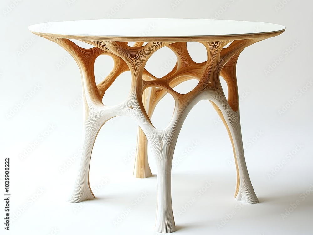 The designers work with generative AI to develop parametric furniture designs that optimize for ...
