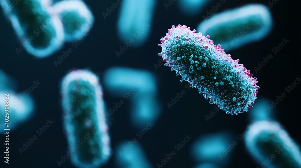 Micrological lab monitoring biofilm formation in bacteria front view ...