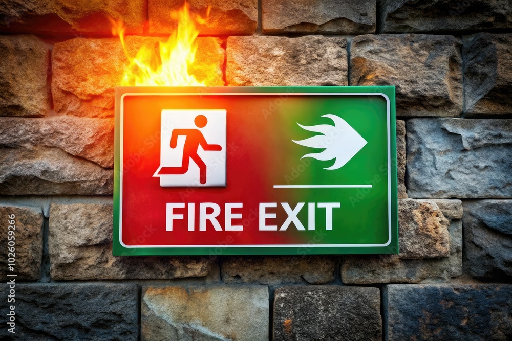 For safe egress during emergencies, locate the emergency fire exit ...