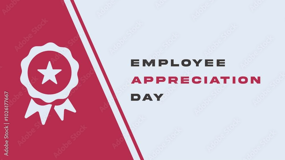 Animation 4K Employee Appreciation Day With Ribbon Badge,Animated ...