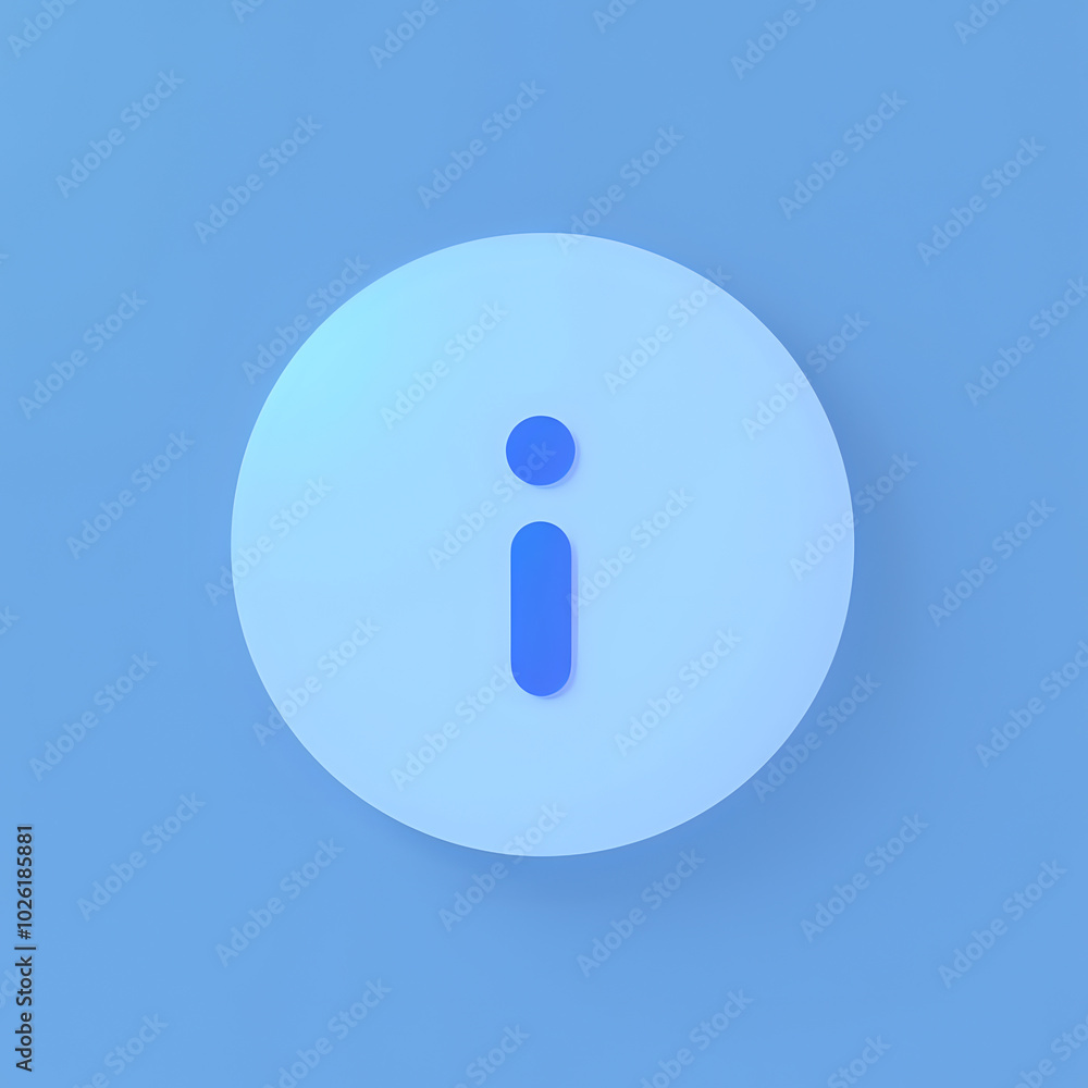 Design an information icon featuring a lowercase "i" inside a circle ...