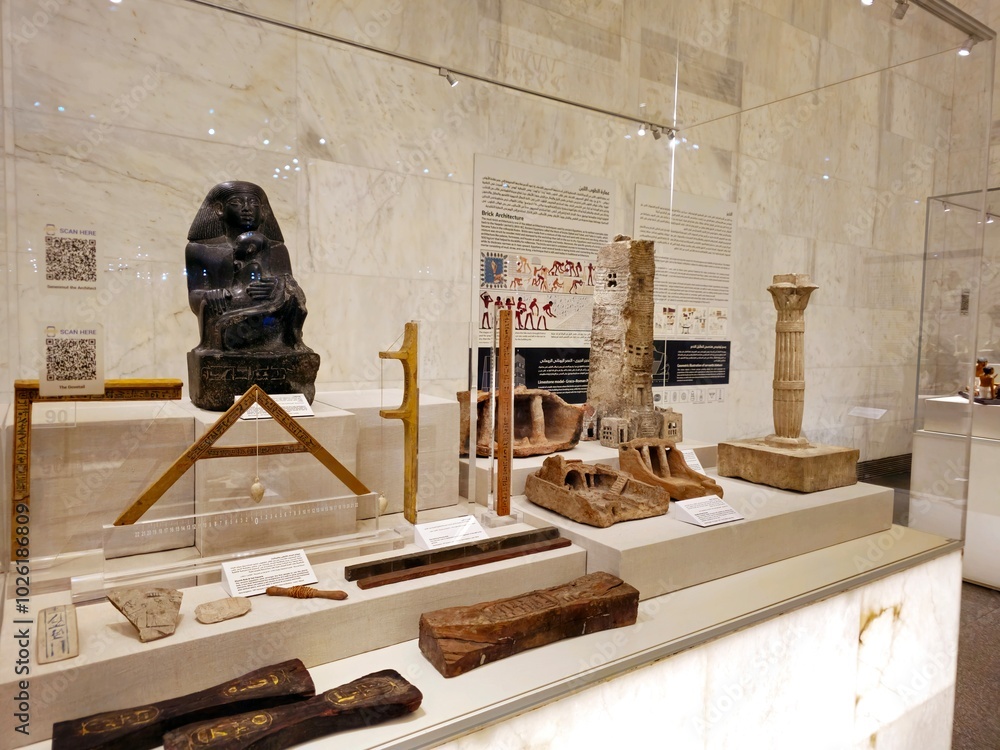Cairo, Egypt, October 6 2024: old items inside The National Museum of ...