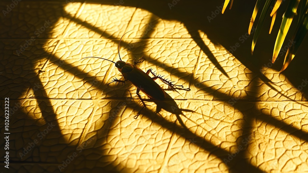 Cockroach Shadows: A play of light and shadow as a cockroach scurries ...