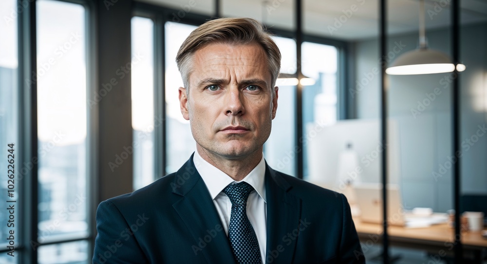 Adult German man in business attire serious expression portrait photo ...