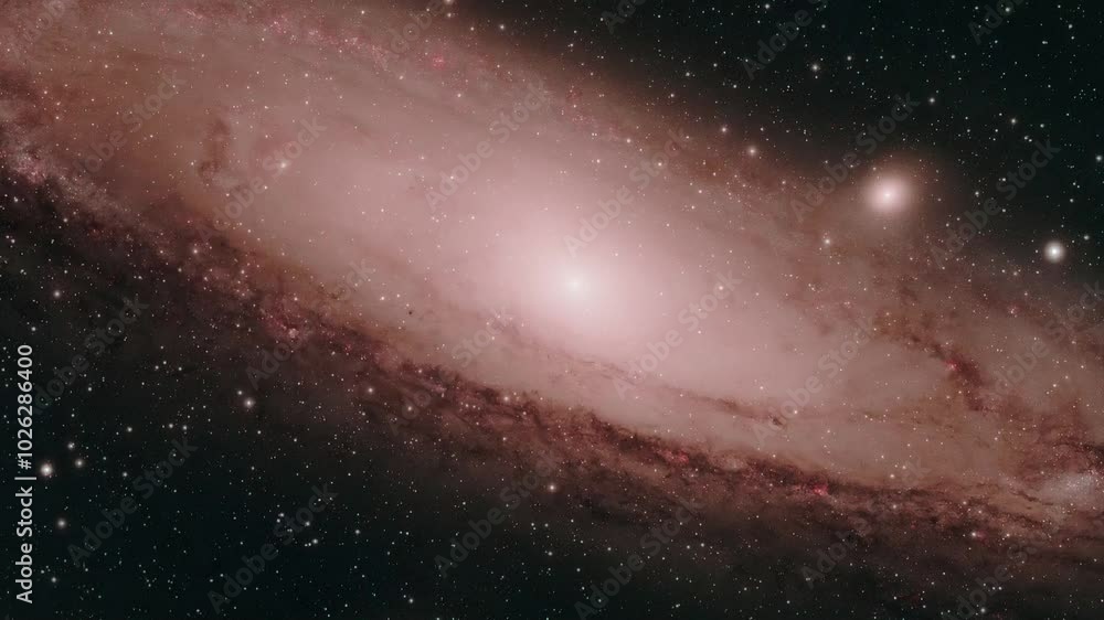 The Andromeda Galaxy shimmers brightly in the night sky. Andromeda ...