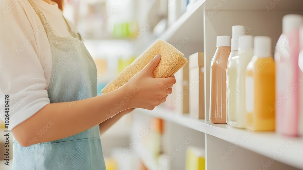 Effortless Pantry Organization - Cleaner Hand Wiping Shelves Dusting ...