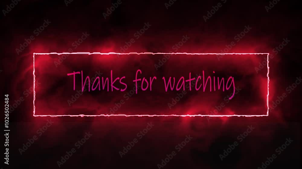 Animated text of Thanks for watching neon glowing text animation blue ... Animated text of Thanks for watching neon glowing text animation blue ...