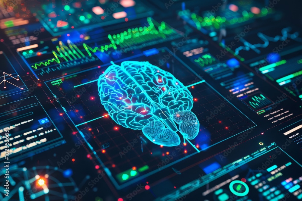 X-ray of the human brain and multiple images showing different types of ...