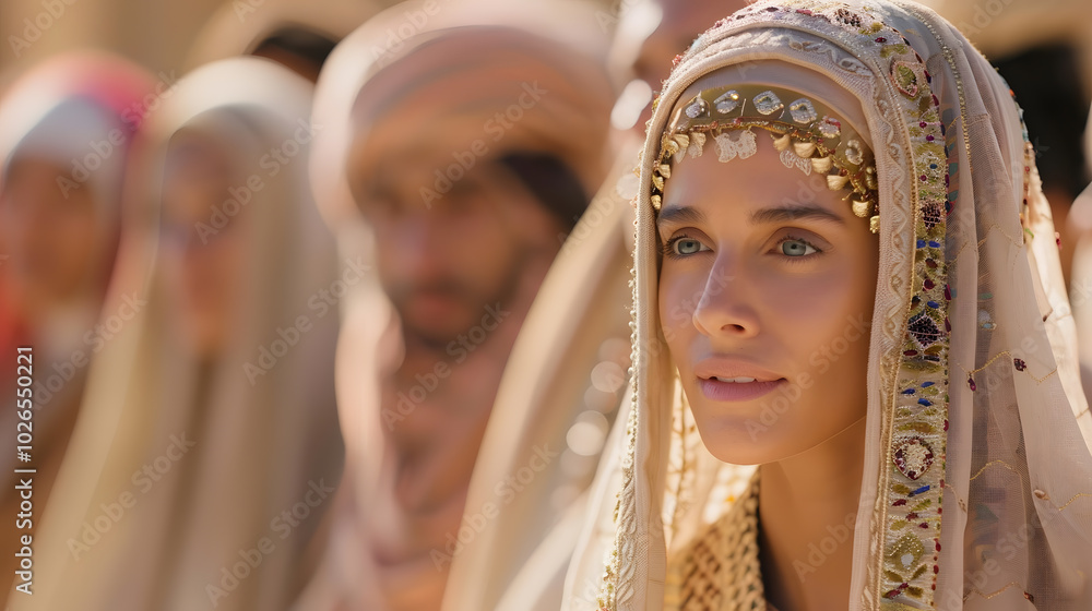 Bible Character Esther: Depiction of a Beautiful Woman in Colourful Attire | Symbol of Strength ...