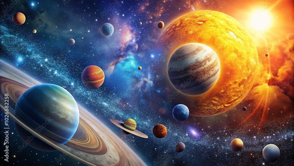 Ilustração do Stock: Stunning Space Solar System Wallpaper in 4K ...
