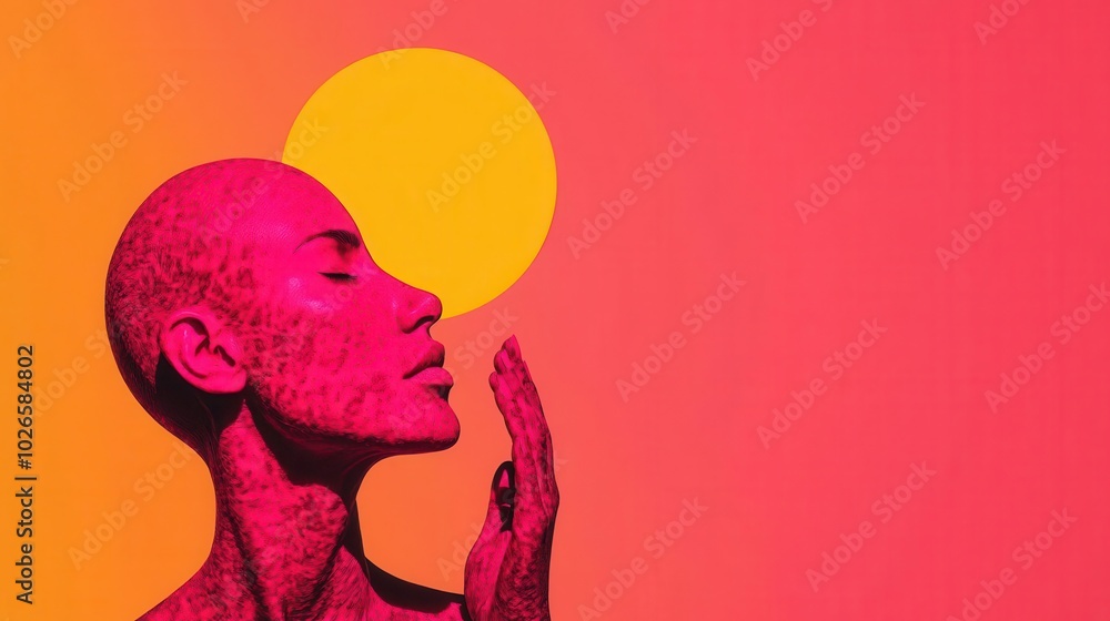 Skin cancer awareness poster design with human skin and harmful UV rays ...