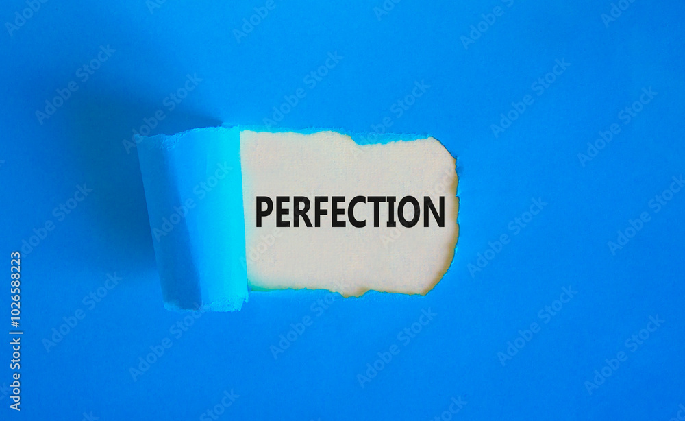 Perfection symbol. Concept word Perfection on beautiful white paper ...