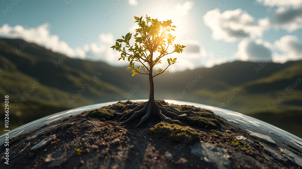 Concept day earth Save the world, save environment. Saving environment ...