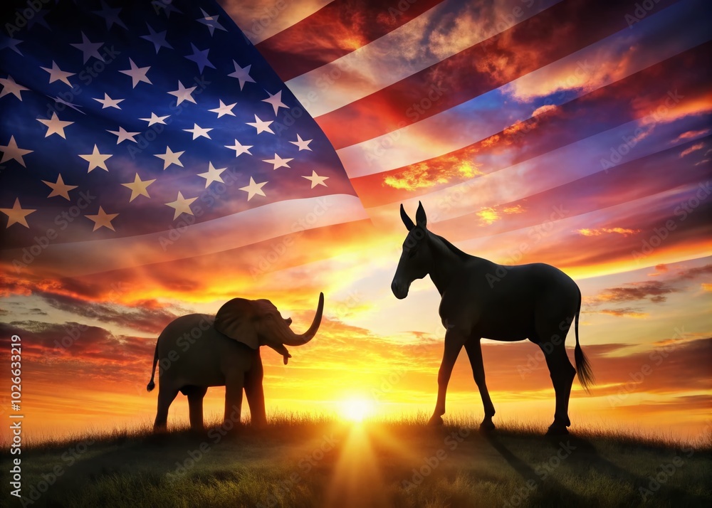 Elephant vs Donkey: A Silhouette Representation of Political Debate in ...