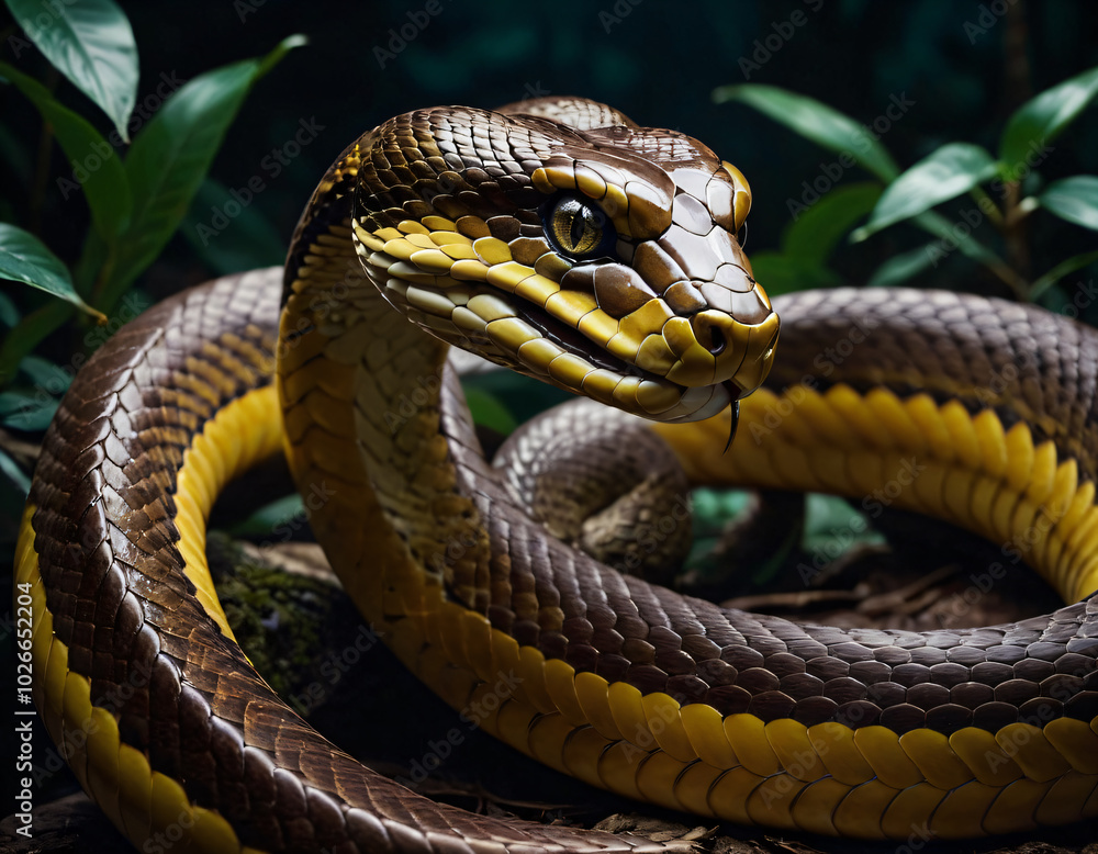 The year of the snake. Snake as a symbol of the new Chinese year. Stock ...