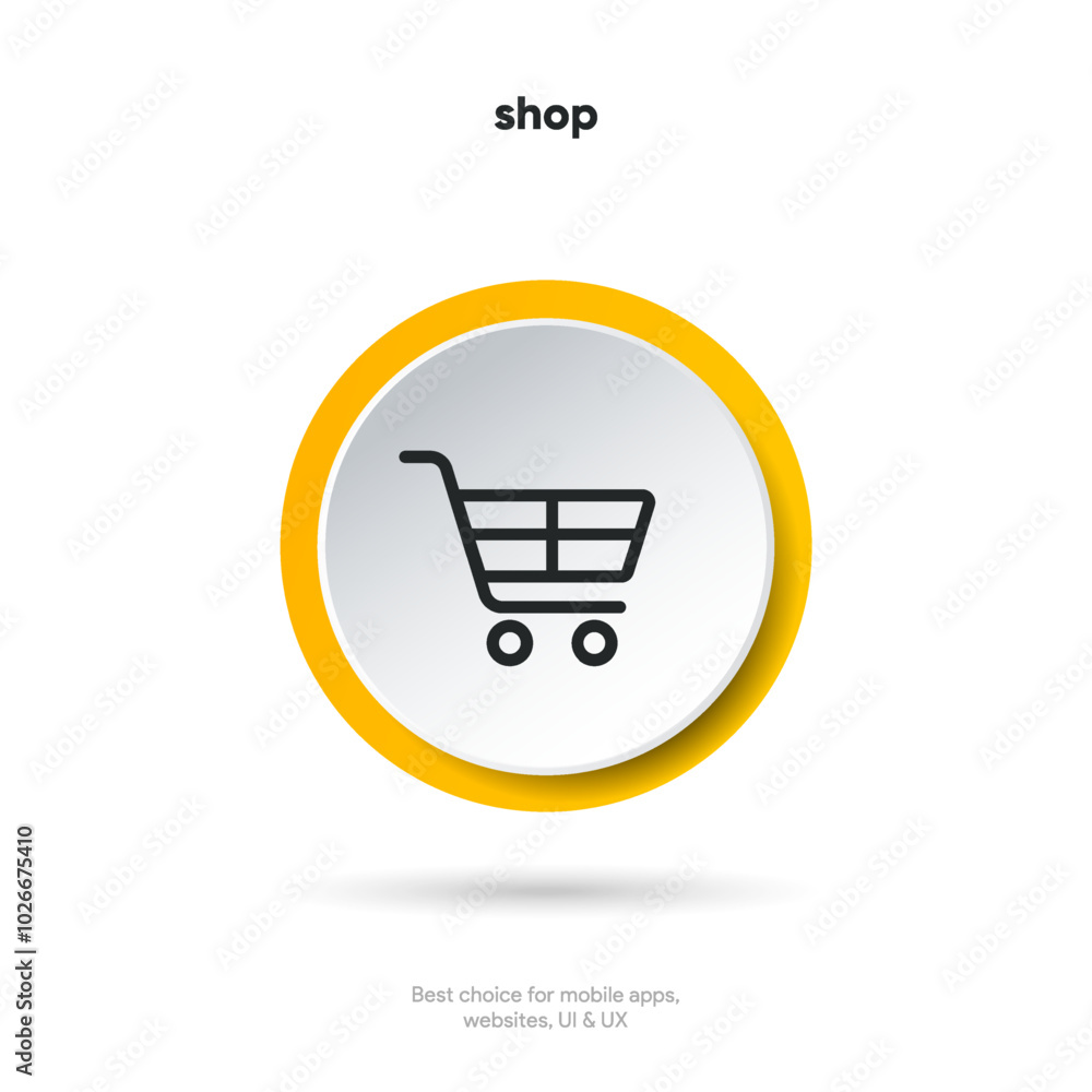 Flat add button add icon add to cart icon, shopping cart sign, online ...
