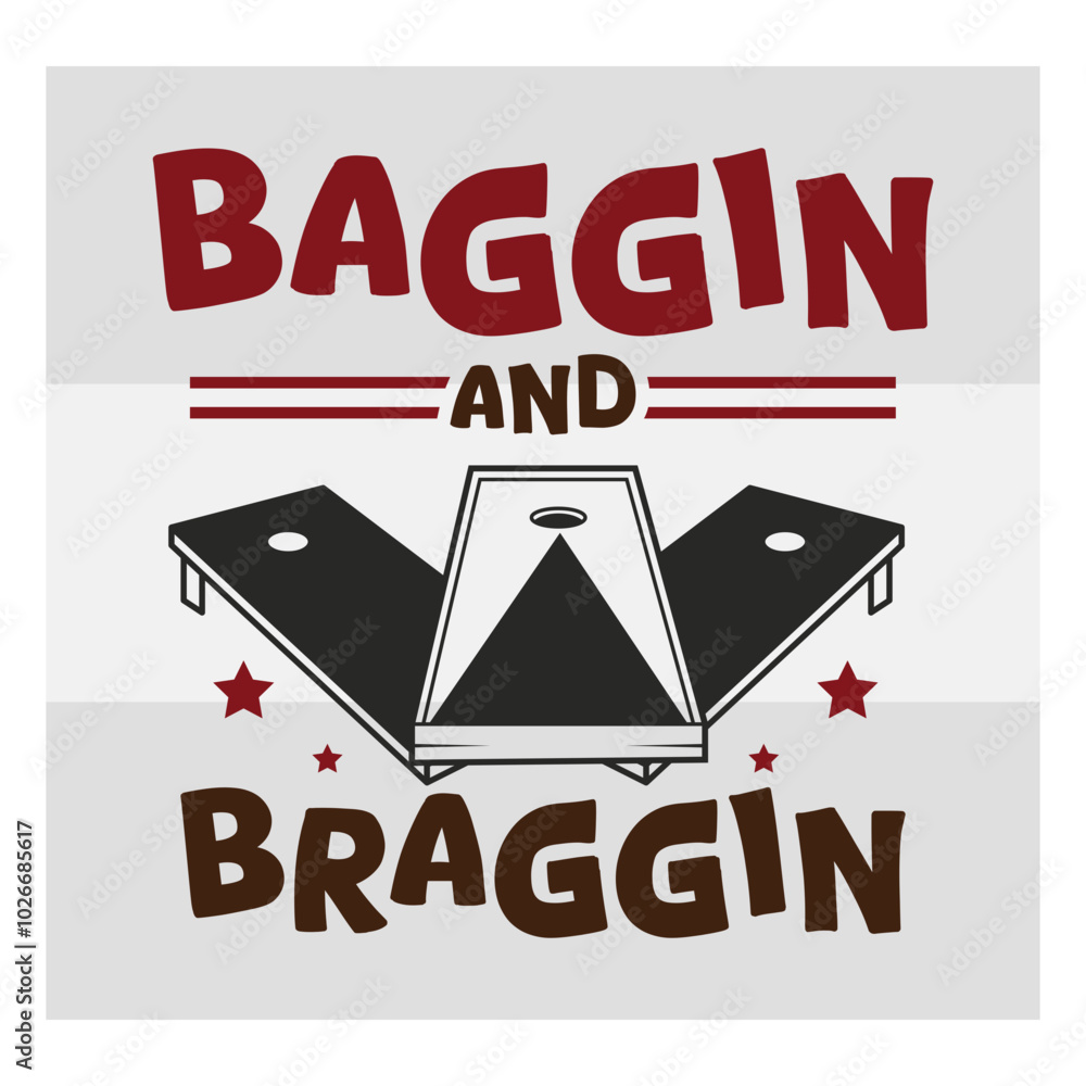 Baggin and Braggin Svg, Cornhole T-shirt Design, Sports Svg, Cornhole ...