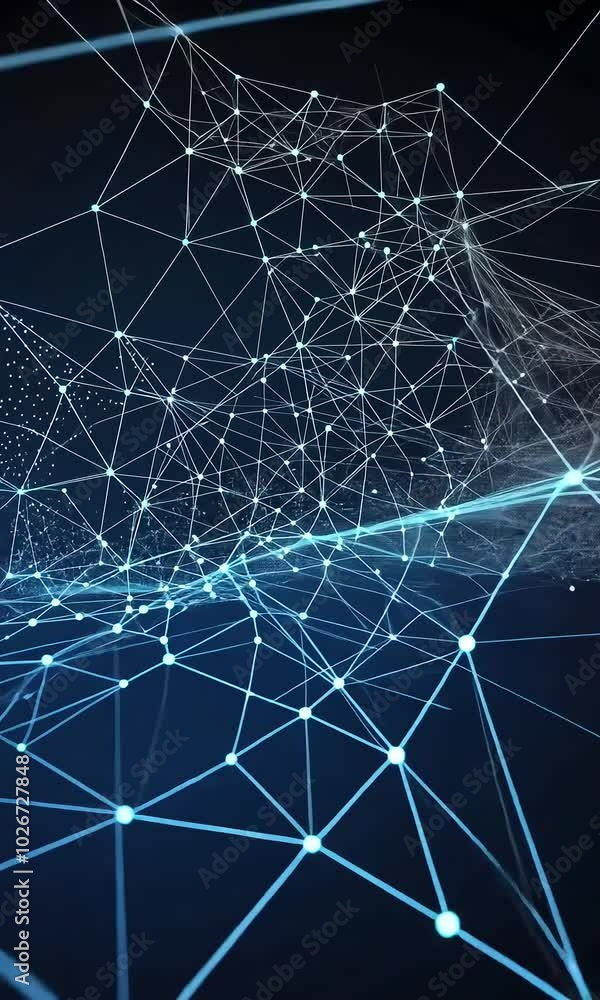 connected 3d ai rendering lines lines concept dots abstract technology ...