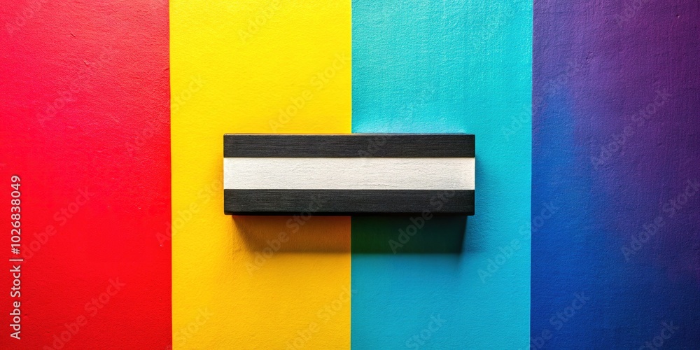 Minimalist Not Equal Sign in Bold Black and White on Simple Background ...