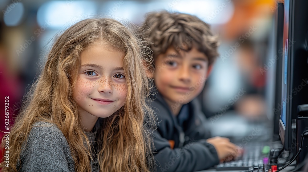 Students utilize modern technology for a school project, demonstrating ...